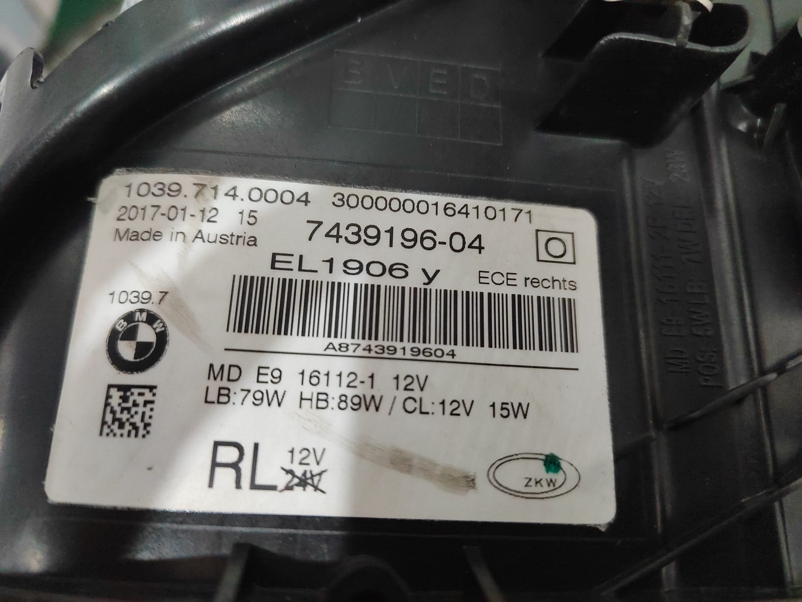 BMW 5 SERIES G30 G31 2017-2019 LED R.H.S HEADLIGHT ASSEMBLY - Australia ...
