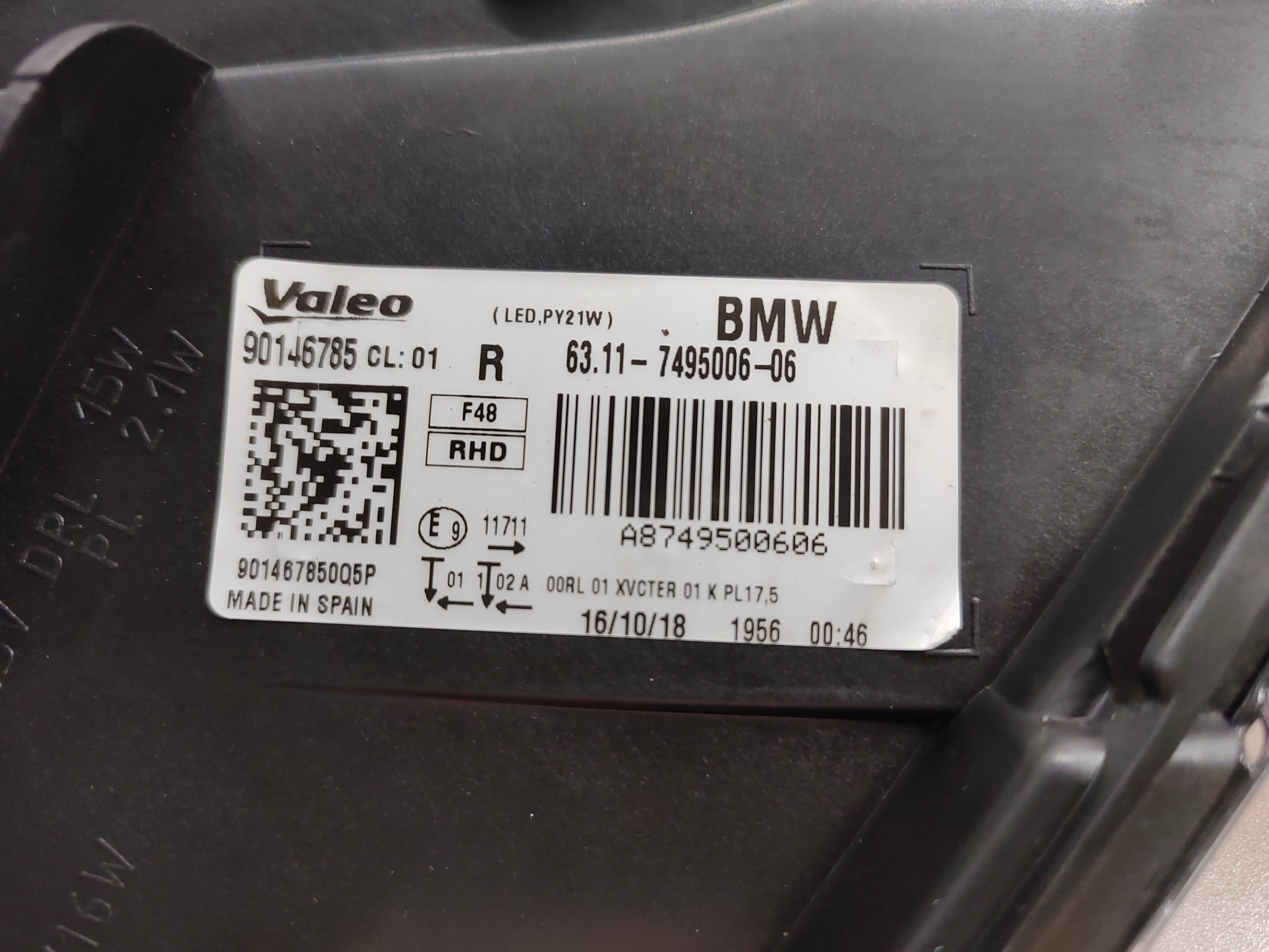 BMW X1 F48 2015-2019 LED R.H.S HEADLIGHT ASSEMBLY - Australia Headlight ...